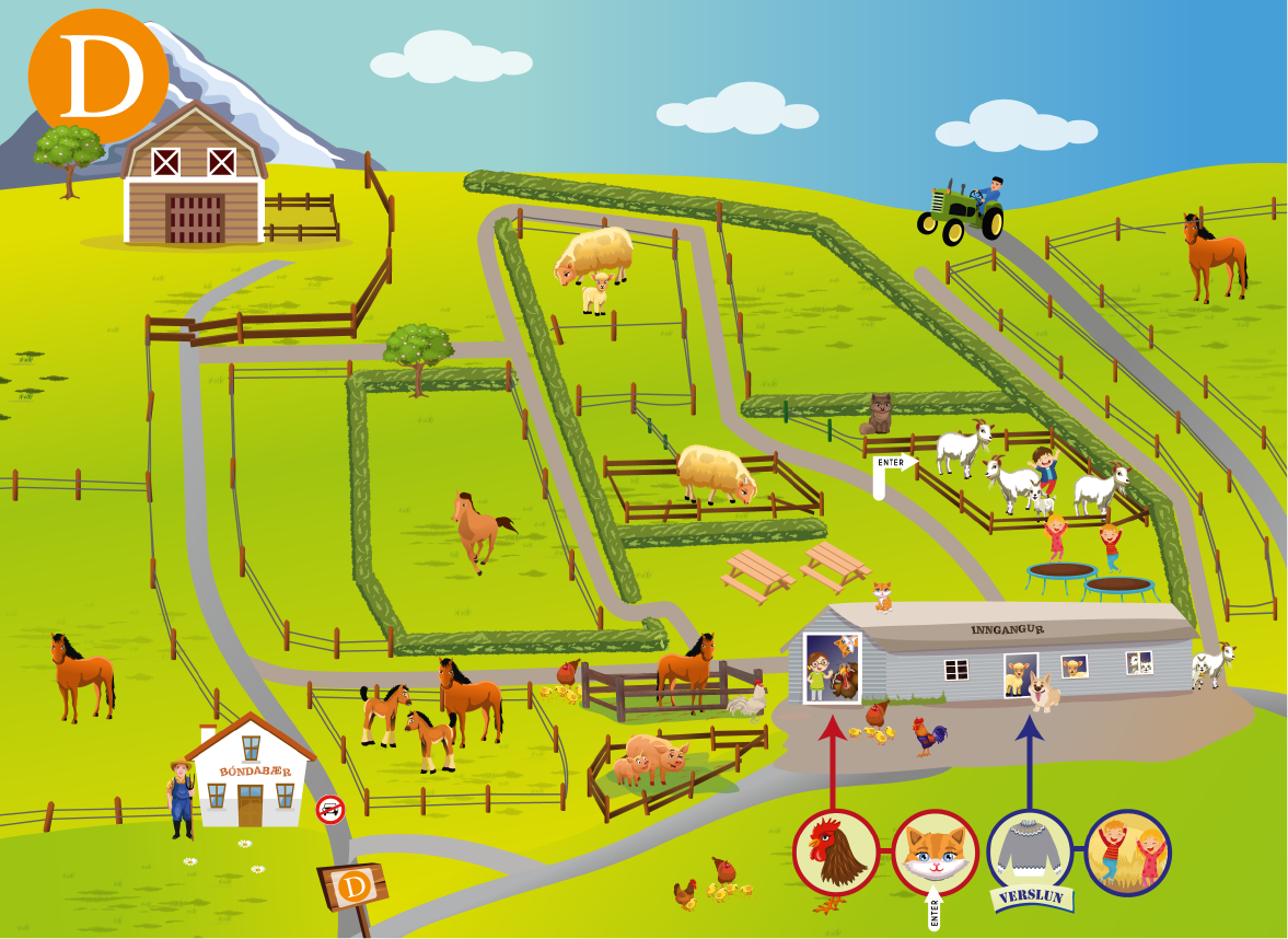Map & info about the petting zoo Daladýrð: where to find the farm animals
