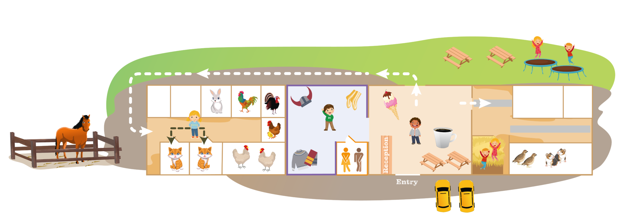 Map & info about the petting zoo Daladýrð: where to find the farm animals